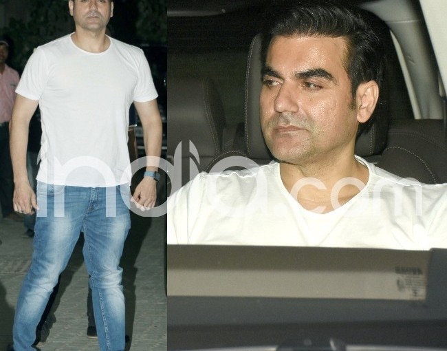 Arbaaz keeps it cool yet stylish for the bash