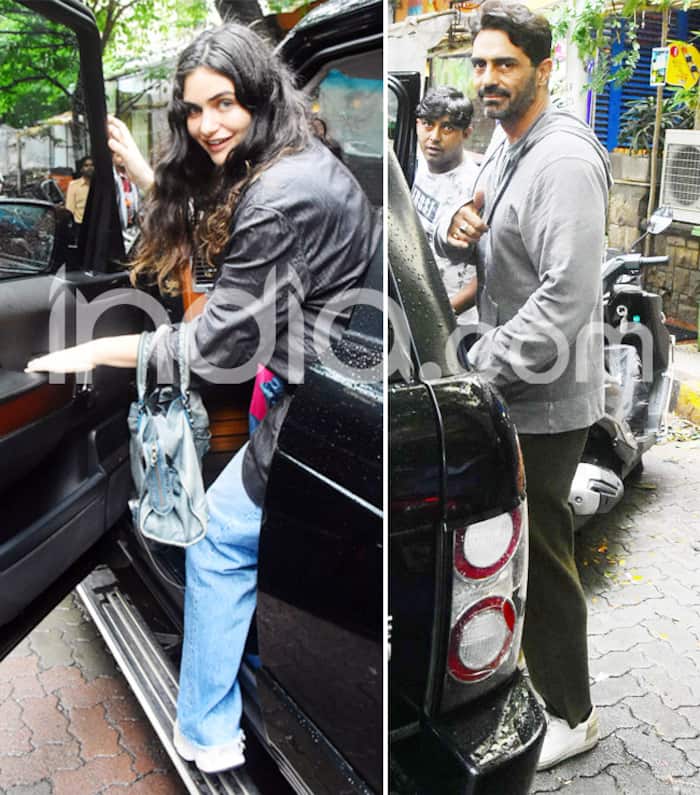 Arjun Rampal And Gabrielle Demetriades Clicked Amid Mumbai Rains