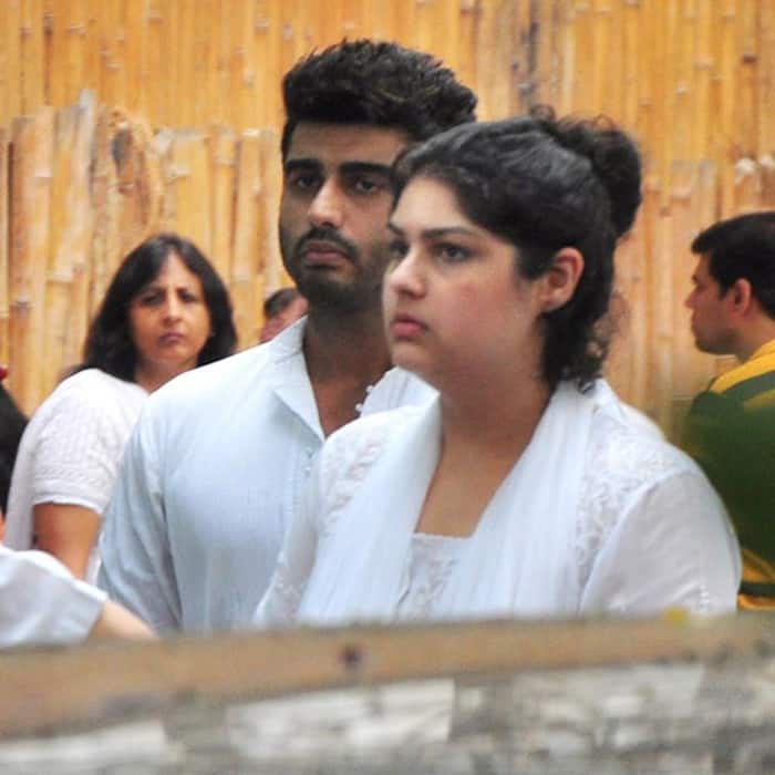 Arjun Kapoor at grandmother Sattee Shourie’s funeral