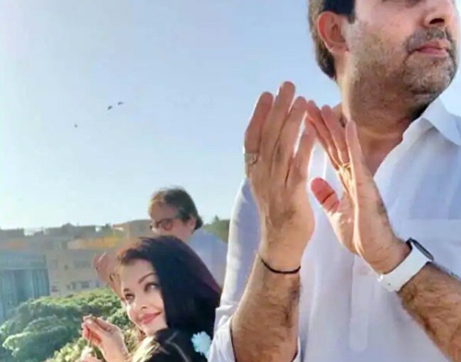 Bachchans Spotted on Their Terrace