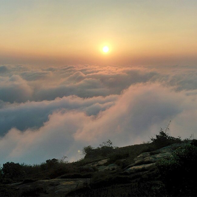 Beautiful scenery of Skandagiri in Karnataka