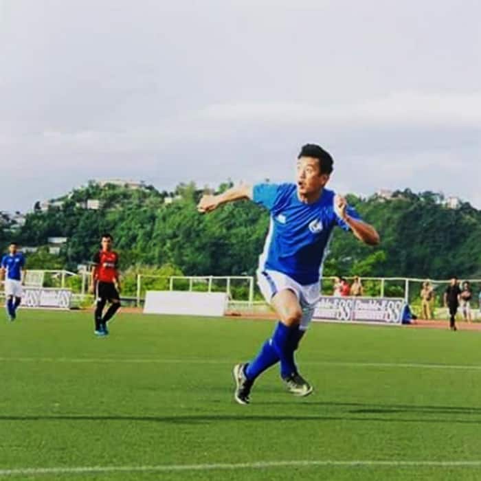Bhaichung Bhutia on the football field