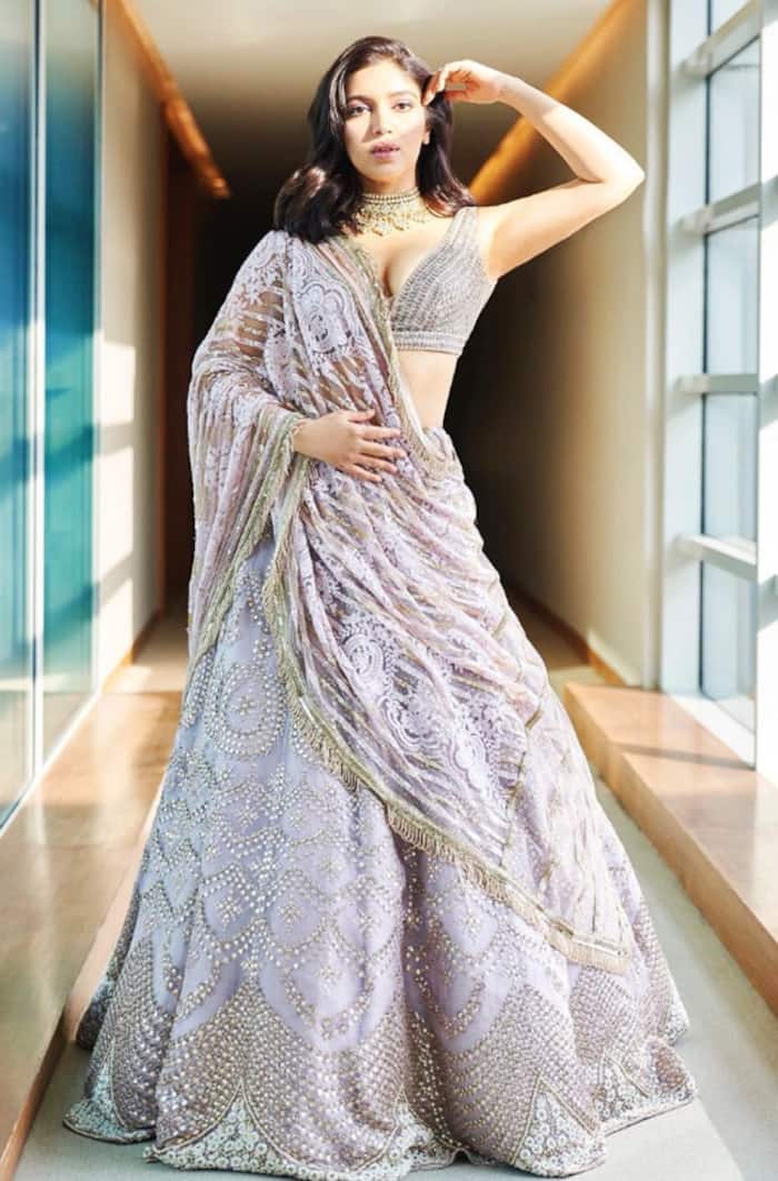 Bhumi notch up her glam quotient with subtle makeup and hairstyle