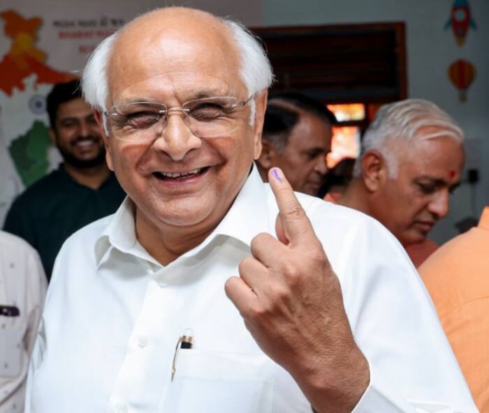 Bhupendra Patel also cast his vote