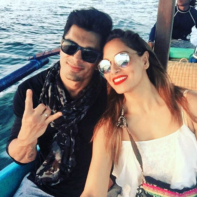 Bipasha Basu and Karan Singh Grover starting their day with yoga in Bali
