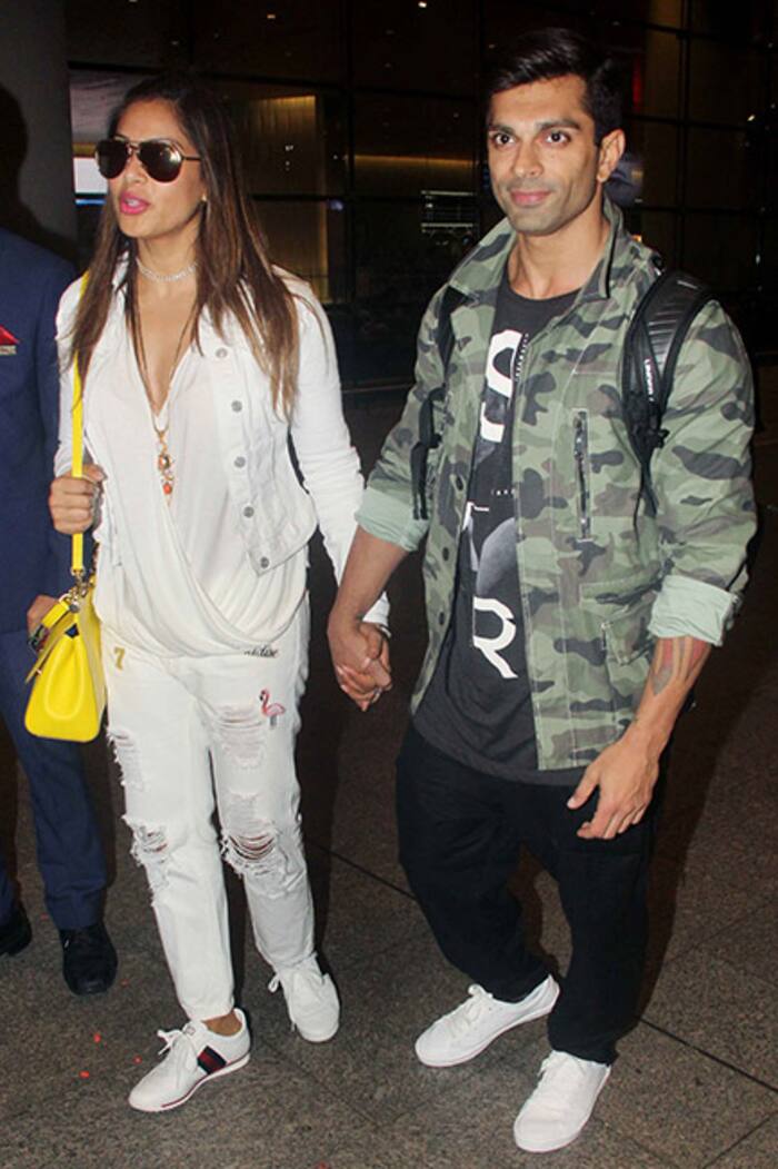Love-birds Bipasha Basu and Karan Singh Grover return from their ...