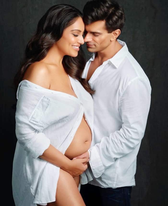 Bipasha Basu Dons Sexy See-Through Dress in New Maternity Photoshoot, Flaunts Baby Bump in Style ...