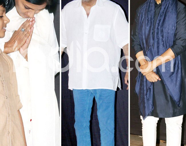 Bollywood celebs at the prayer meet of Shaukat Kaifi