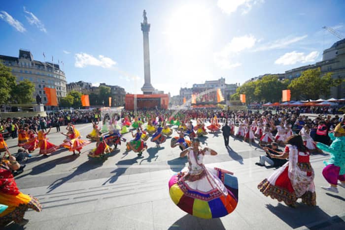 Diwali Preparations At Trafalgar Square In London