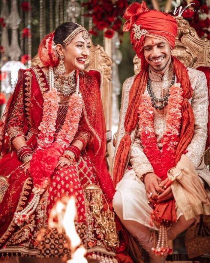 Stunning Pictures From Dhanashree Verma-Yuzvendra Chahal Wedding