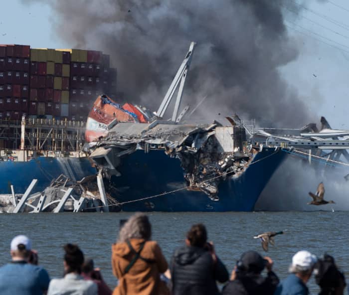 Collapsed Baltimore Bridge Blown Up With Chain Of Explosives