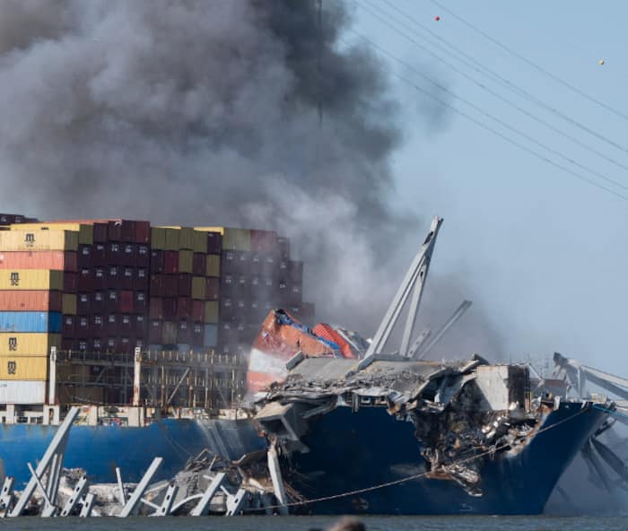 Collapsed Baltimore Bridge Blown Up With Chain Of Explosives