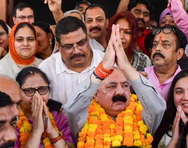 Congress Candidate Kishori Lal Sharma Celebrates Thumping Victory