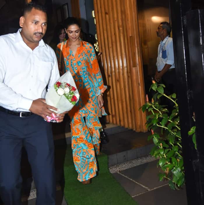 Deepika Padukone goes on dinner with family in her brightest look ever