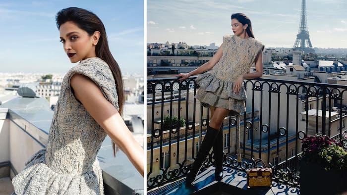 Deepika Padukone's Grey Textured Mini Dress is All About Glitz And ...