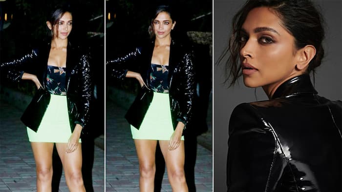 Deepika Padukone Turns Up The Glam Quotient in a Leather Blazer ...