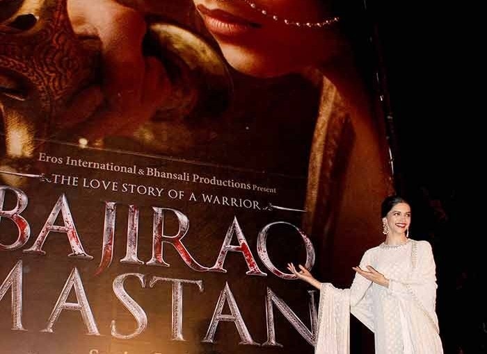 Deepika Padukone launching poster of Bajirao Mastani