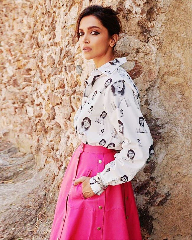 Deepika Padukone in Black Pantsuit