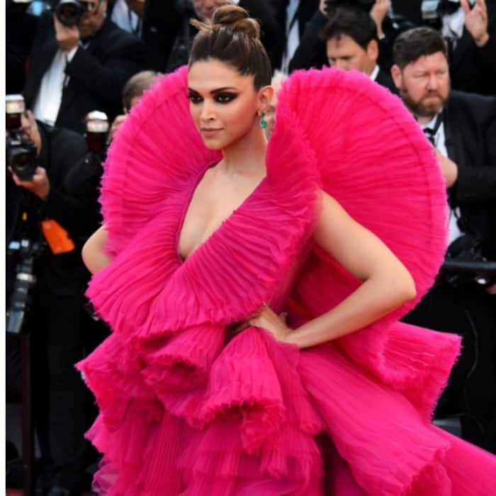 Cannes Day 1: Urvashi Rautela's Fashion Statement in Ruffled Pink Gown ...
