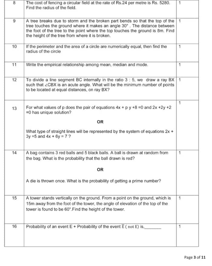 CBSE Board Exam 2021: Download Class 10 Maths Sample Paper Online