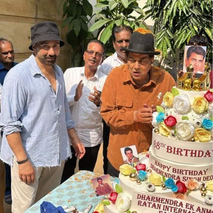 Dharmendra Celebrates His 88th Birthday With Son Sunny Deol - See ...
