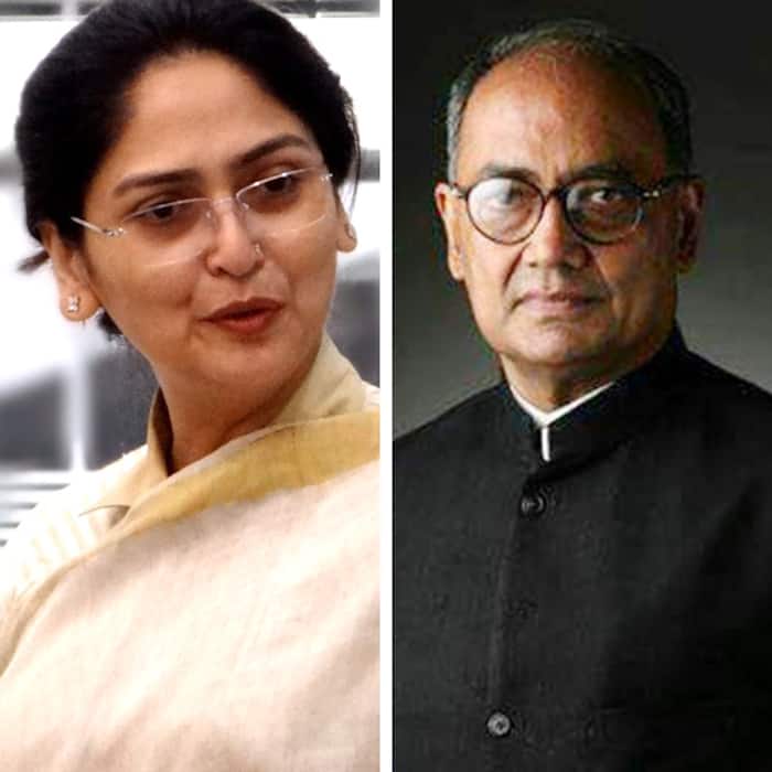 Digvijay Singh and Amrita Rai