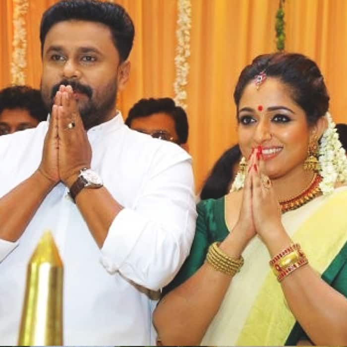 Dileep and Kavya Madhavan snapped during their wedding ritual