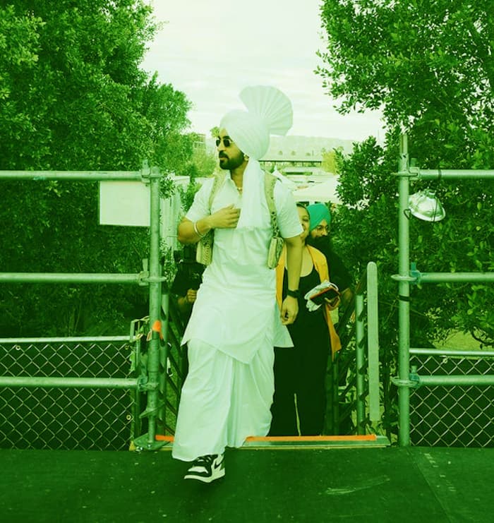 Diljit Dosanjh wore big loops for his stage show at Coachella