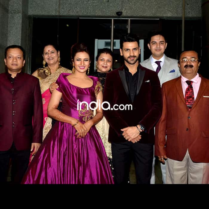 Divyanka Tripathi and Vivek Dahiya snapped during their wedding reception