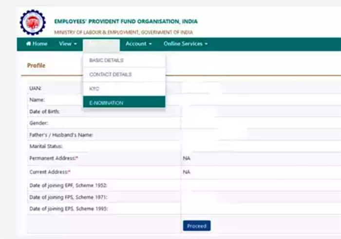 EPFO E NOMINATION: ADD FAMILY DETAILS