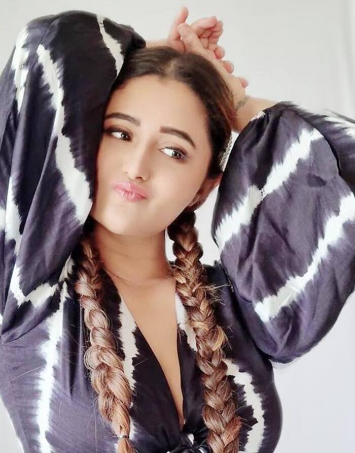 Rashami Desai Rocks Pigtail Braids While Posing In A Tie And Dye Co-Ord ...