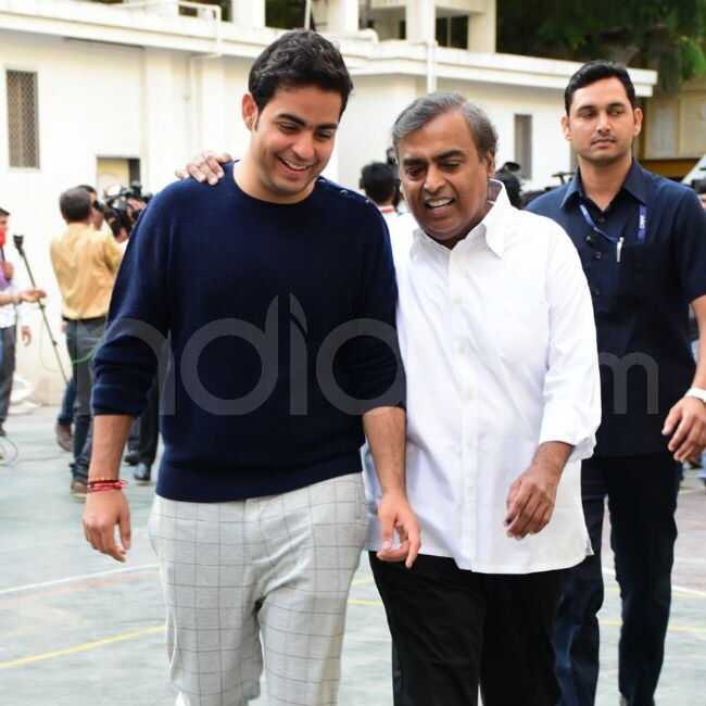 The Ambanis go to cast vote