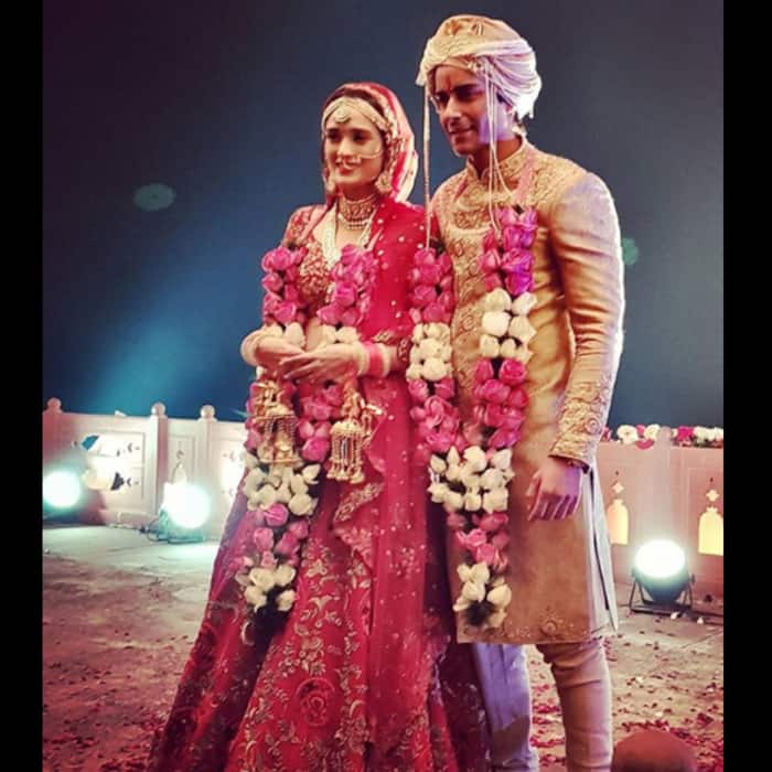 Inside pictures of actors Gautam Rode and Pankhuri Awasthy’s royal wedding