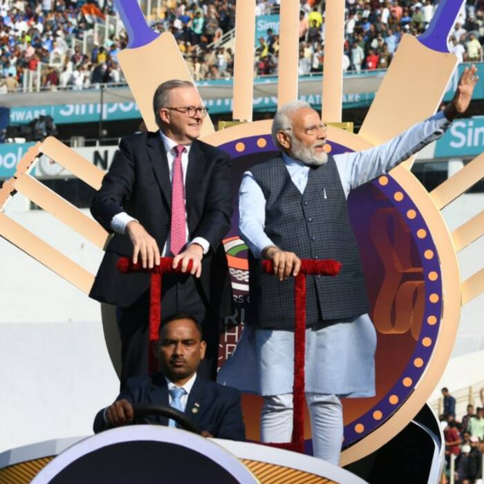 PM Modi, Australian PM Anthony Albanese's Day Out At Ahmedabad Stadium | In Pics