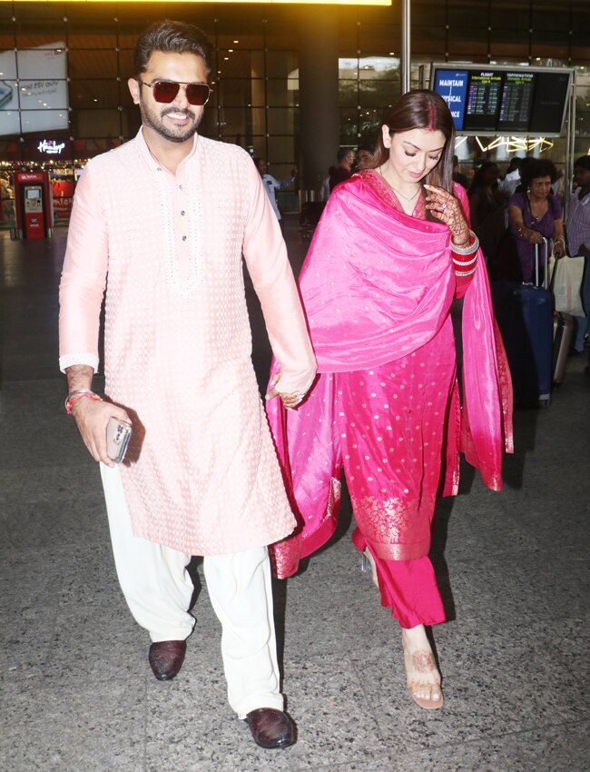 Hansika Motwani and Sohael Khaturiya return to bay after wedding in Jaipur