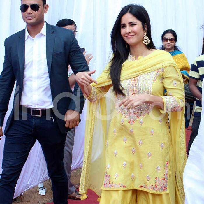 Katrina Kaif Wears a Bright Yellow Suit For Anurag Basu's Saraswati ...