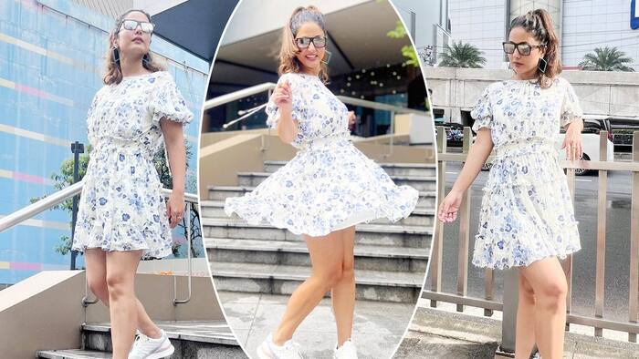 Hina Khan is a Little Miss Sunshine as She Dazzles in Mini Floral ...