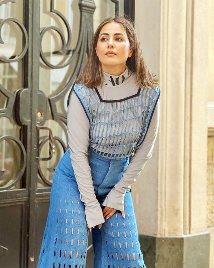 Hina Khan Bids Adieu to Cannes 2022 in Urban Cool Denim Outfit, Says ...