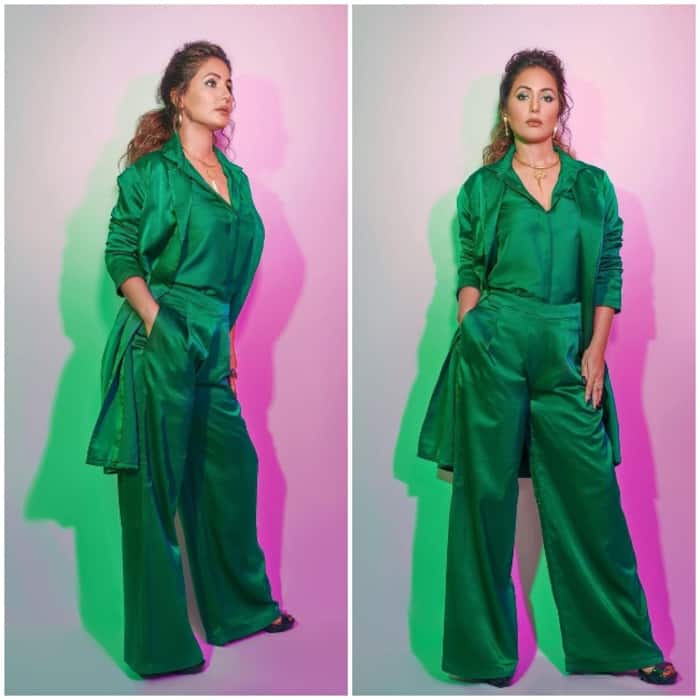 Hina Khan wears emerald green from head to toe in latest pictures