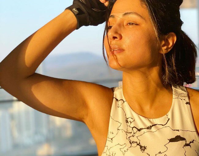 Hina Khan's post workout glow