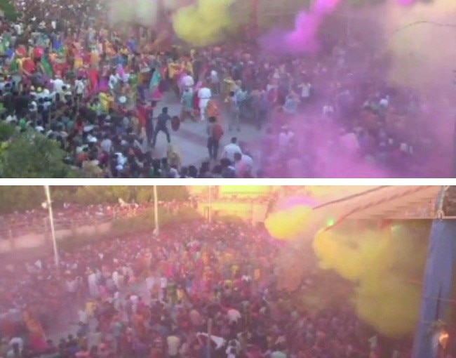 Holi celebrations in Mathura