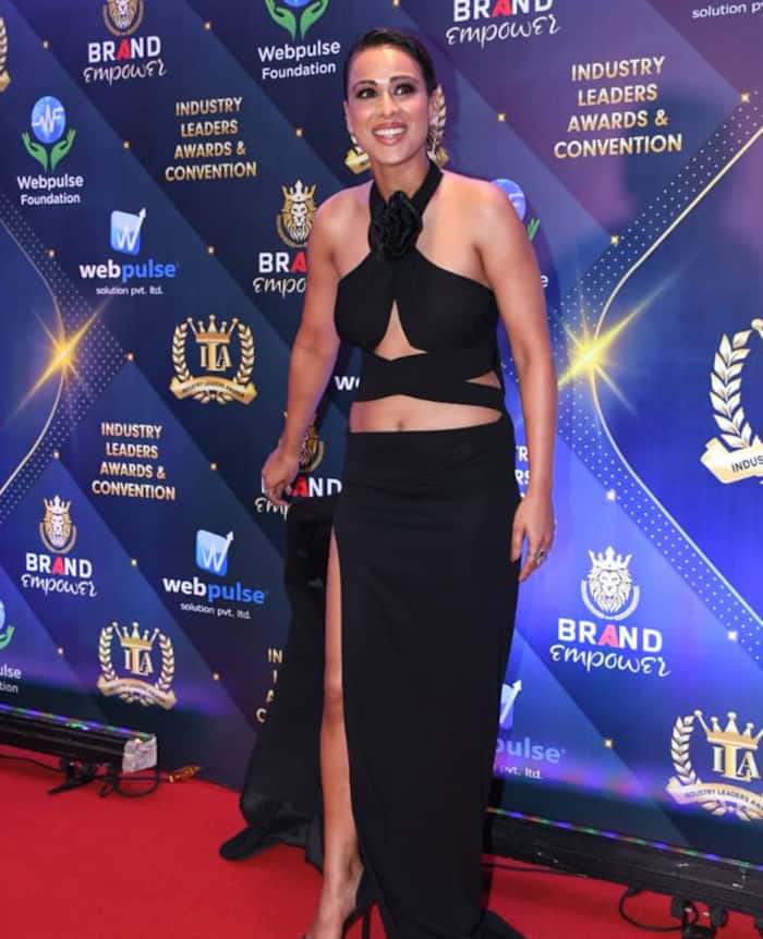 Nia Sharma is a Bombshell in Sizzling Black Backless Dress With Thigh ...