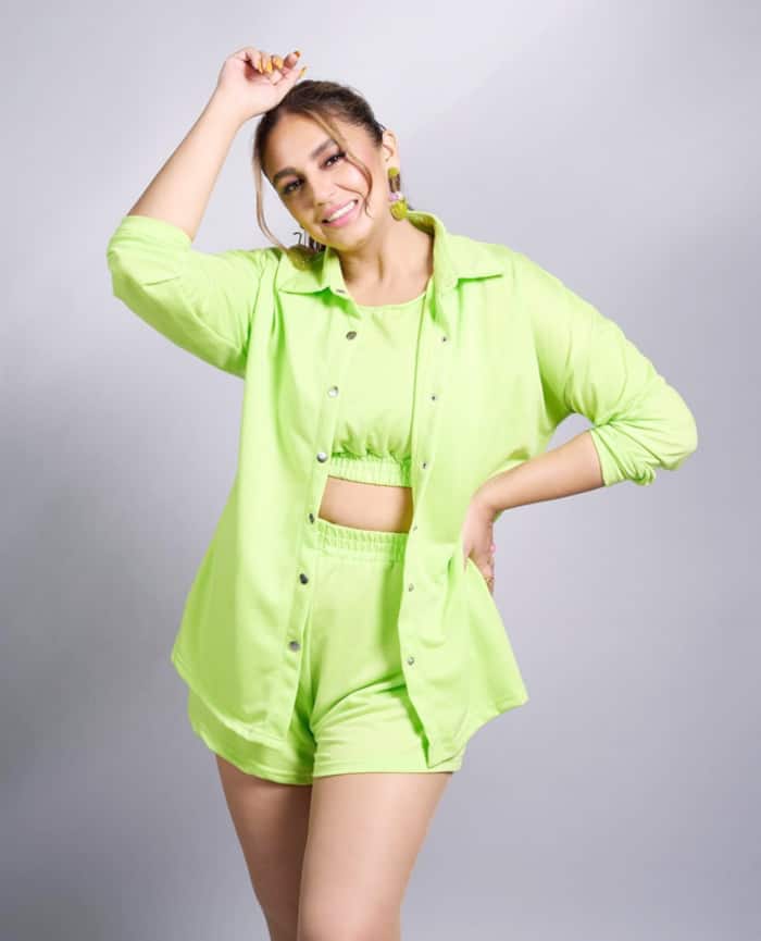 Huma Qureshi Looks Real, Confident, And Sexy in Her Neon Sportwear ...