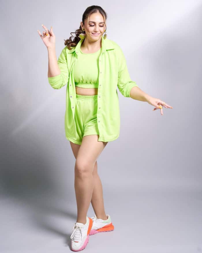 Huma Qureshi is sexy, confident and sporty in a neon look see pics
