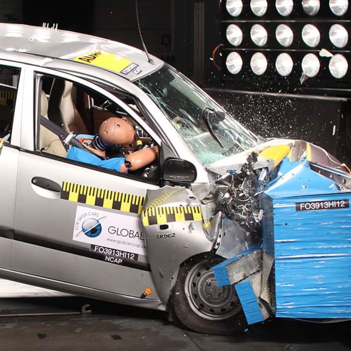 Hyundai i10 during the Global Car crash test