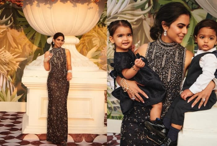 Isha Ambani Wows in Black Chanel Silver Embroidered Gown on Day 2 of ...