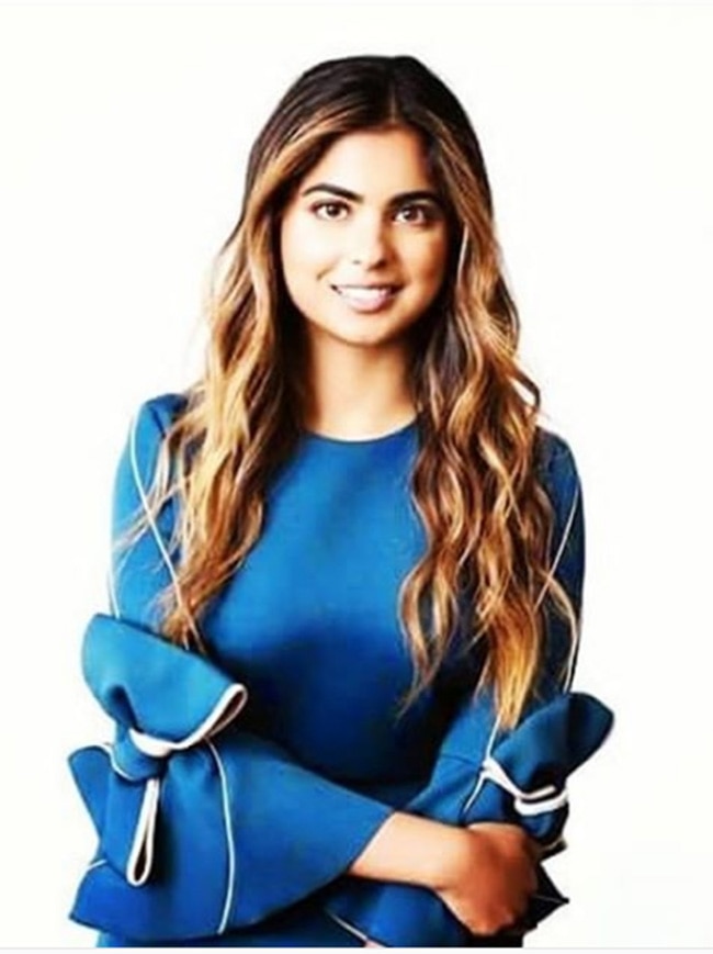 Isha Ambani posing for the camera during a photoshoot