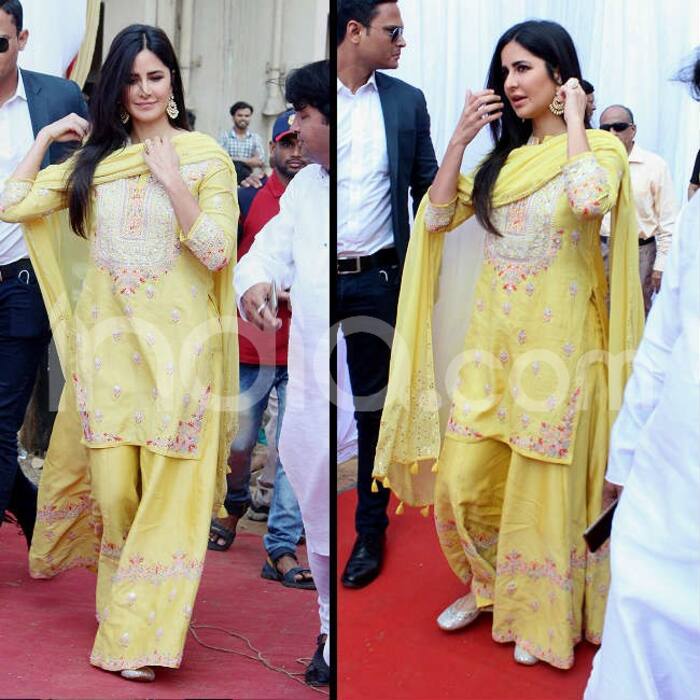 Katrina Kaif Wears a Bright Yellow Suit For Anurag Basu's Saraswati ...