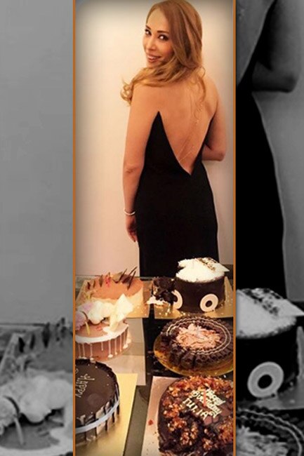 Iulia Vantur snapped with her birthday cake