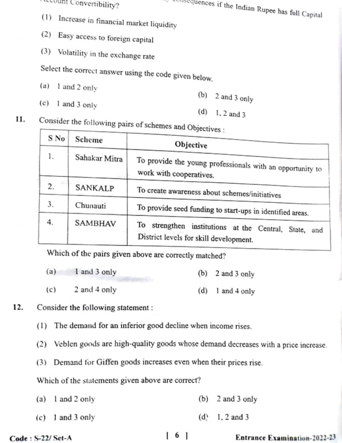 Jamia RCA 2022 Entrance Question Paper Page 6
